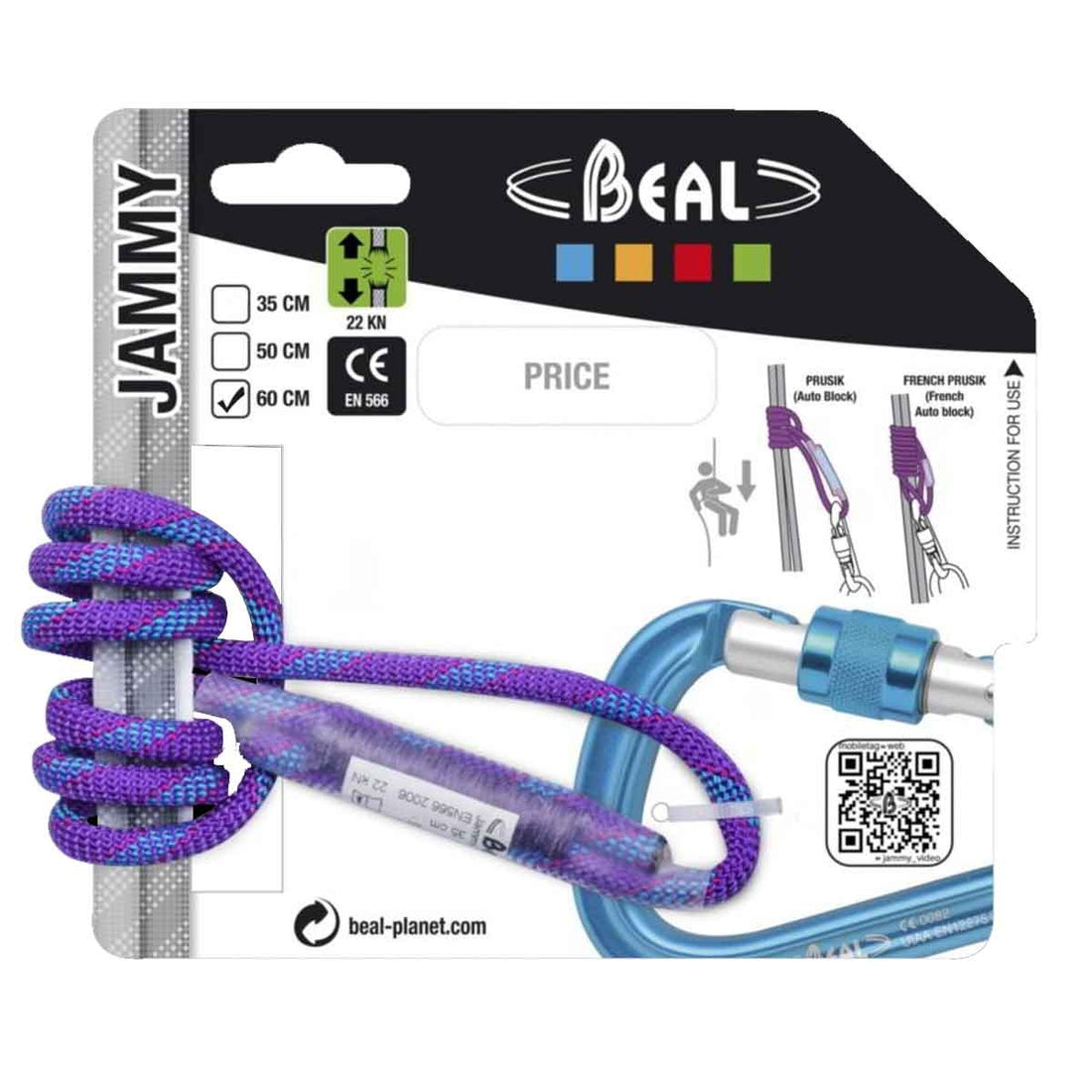 PRUSIK COSIDO- JAMMY- 5.5 MM/6OCM- BEAL – EL REFUGIO